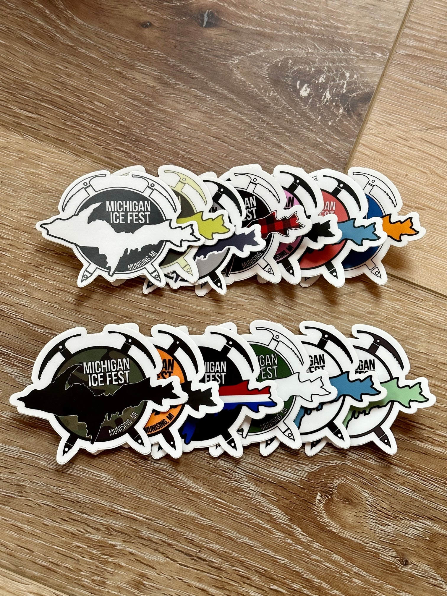 Michigan Ice Fest Logo Sticker - Assorted Colors – Down Wind Sports